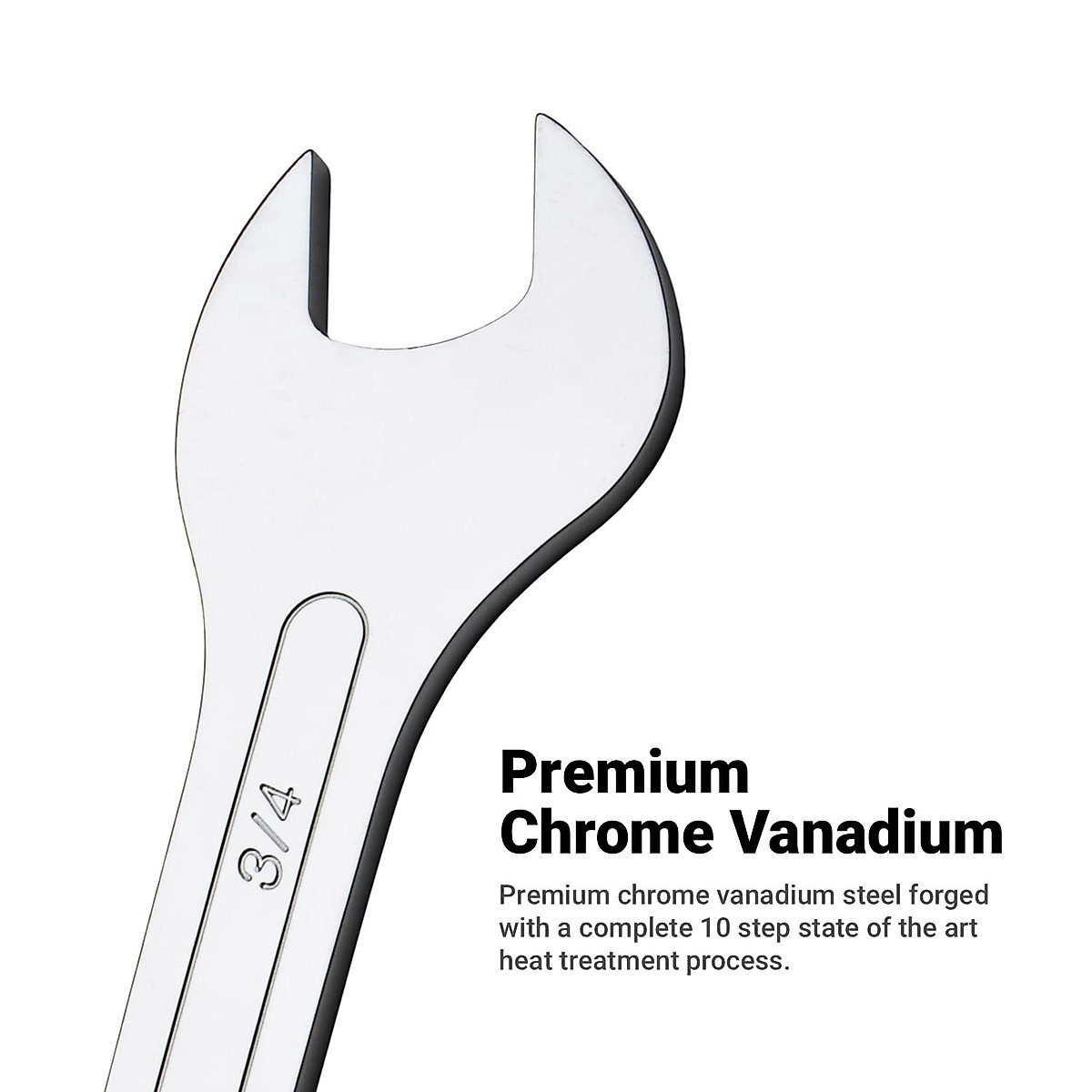 Capri Tools Super-Thin Open End Wrench Set, Metric, 6 to 19 mm, 7-Piece (11850-7MRK)