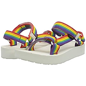 Teva womens Midform Universal Wedge Sandal, Rainbow/Black, 8 US