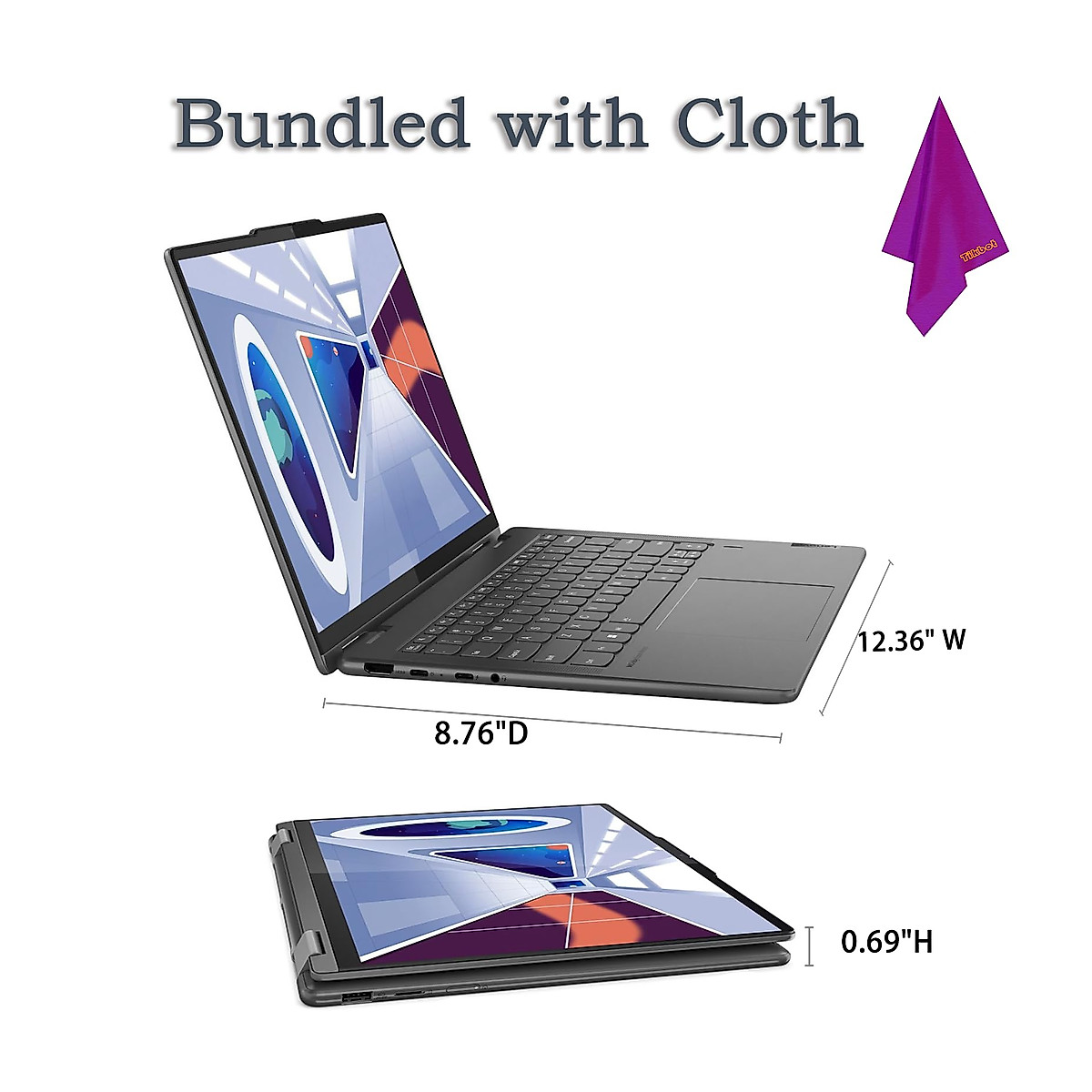 Lenovo Yoga 7i 2-in-1 Laptop - 14" 2.2K 16:10 300Nits Multitouch - Ultral Slim - Evo 10-Core i5-1335U (Beats i7 1260U) - 2 x Thunderbolt 4 - Backlit - Win11 W/Cloth (8GB | 512 GB ssd)