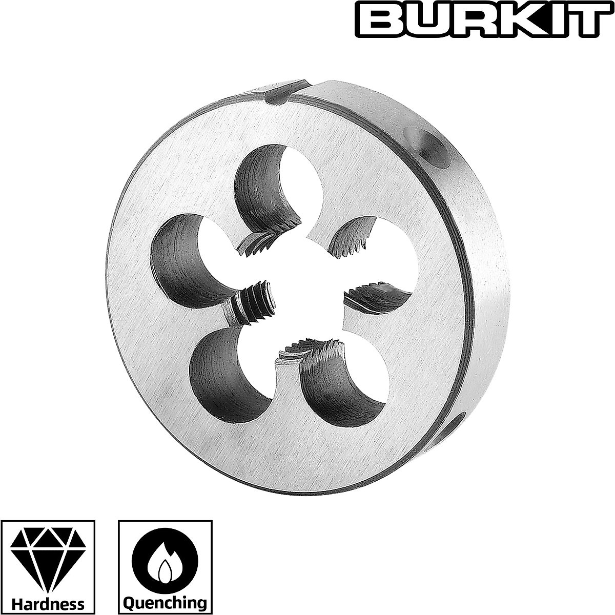 Burkit 5/8"-24 UNEF Round Threading Die, 5/8 x 24 UNEF Machine Thread Die Right Hand