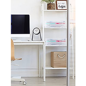 VIXKEXN 2 Pack Portable Project Case for 8.5 x 11 Letter A4 File Paper, Plastic Scrapbook Paper Storage Box, Documents Magazines Protector, Office Supplies File Storage Case ( 12.52 X 9.45 X 0.94