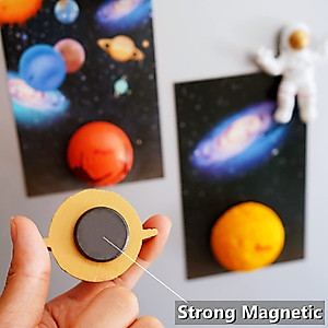 Planet Magnet - 13pcs Cool Decorative Solar System Refrigerator Magnet for School Office Whiteboard Locker, Great Astronomy Gift for Space Lover Teens Adult - Big Strong Magnet with Gift Packed