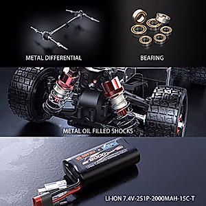 TesPower MJX Hyper Go 14302 Brushless RC Drift Car,1/14 2.4G RTR Remote Control Car for Adult,4WD Off-Road Racing Car,42KM/H High Speed All-Road Electric Hobby Toy Truck