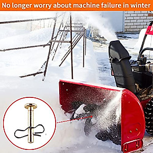 22 Pcs Shear Pin+ 22 Pcs Cotter Pin for Snowblower, Replace 738-04124 & 714-04040, Compatible with MTD Craftsman Cub Cadet Troy-Bilt Snow Throwers, Premium Shear Pins Replacement for Winter Snow Day