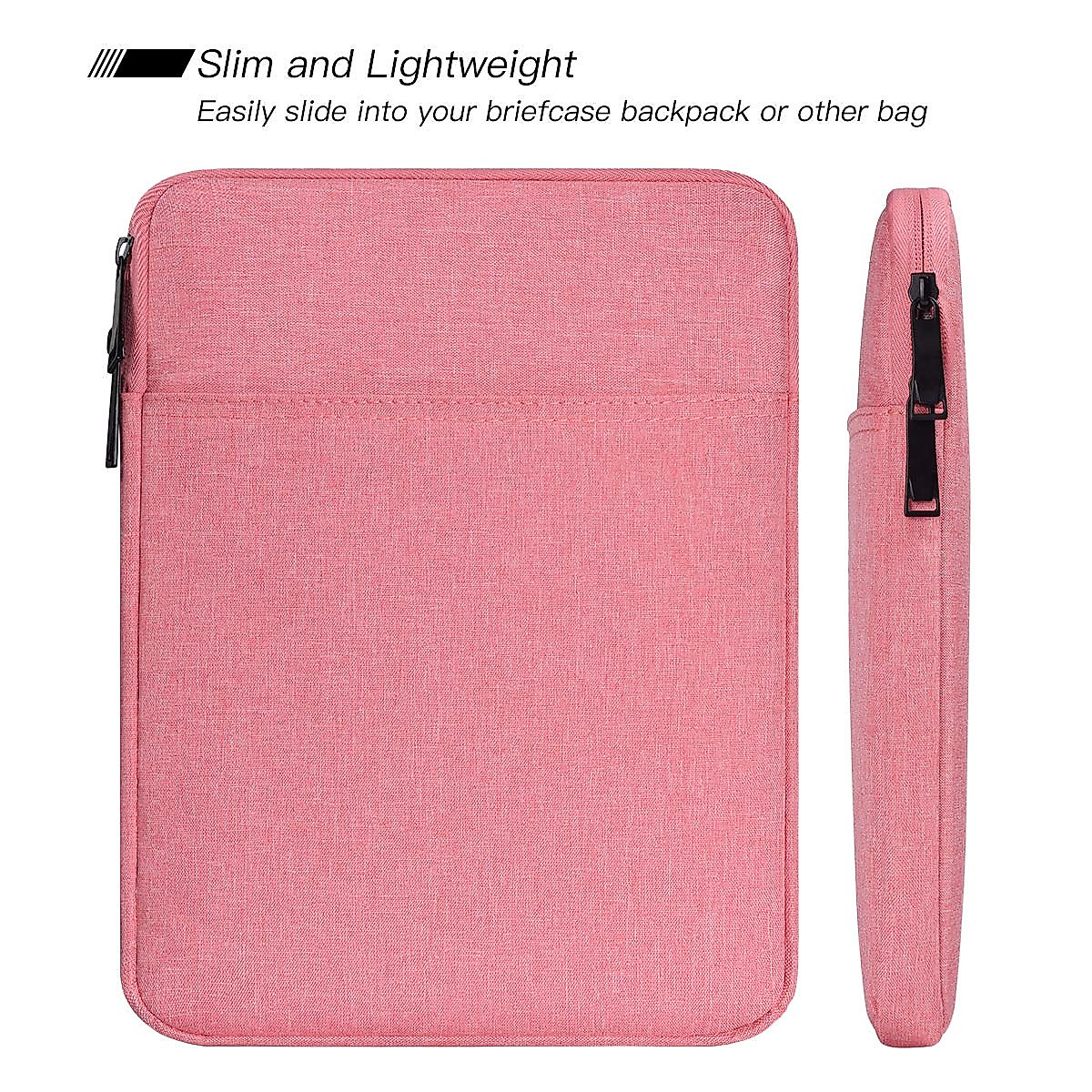 9-11 Inch Tablet Sleeve Case Bag for iPad 10.2 2021-2019, iPad 10th 10.9 2022, iPad Pro 11 M4/Air 11 M2, iPad Air 5/4 10.9, Samsung Galaxy Tab A8 10.5, Fit Apple Smart Keyboard, Pink