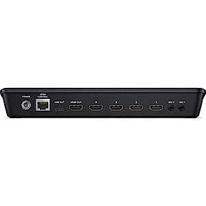 Blackmagic Design ATEM Mini Pro ISO HDMI Livestream Switcher with High-speed 6' HDMI Cable & 10-Pack Straps Bundle