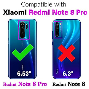 Phone Case for Xiaomi Redmi Note 8 Pro with Tempered Glass Screen Protector Clear Cover and Magnetic Stand Ring Holder Slim Hard Cell Accessories Xiami Xiomis Xiome Redme Note8 8pro Cases Men Blue