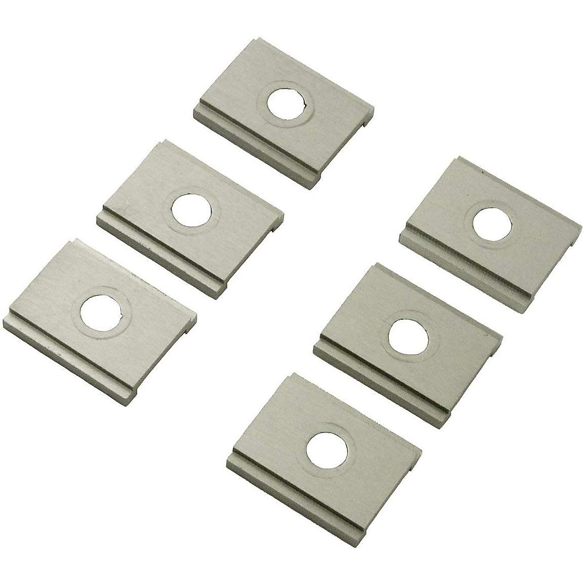 YakAttack FeelFree UniTrack Aluminum Kayak Adapter, 6 pack, adapter plates only (AAP-1012-6)