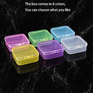 Forever bene 31-Piece Mini Storage Box Set - Transparent Plastic Organizer with Hinged Lids for Crafts, Jewelry, and Small Items - Durable and Portable Solution(yellow)