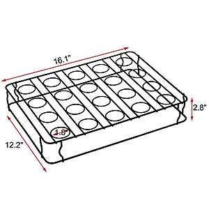 Hiceeden 20 Holes Ice Cream Cone Stand, Non-Stick Cupcake Cone Baking Rack, Metal Ice Cream Holder Cupcakes Pastry Tray for Baking, Cooling, Displaying, Serving Treats