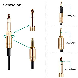 weishan Coiled Audio Cable Replacement for Audio-Technica ATH-M50X, ATH-M40X, ATH-M70X Gaming Headphones, 2.5mm to 3.5mm Extension Aux Cord Wire 5ft to 16ft