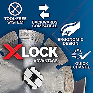 Bosch GWX13-50VSP 5 In. X-LOCK Variable-Speed Angle Grinder with Paddle Switch, Black,grey,blue