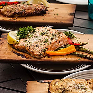 Grilling Planks - 12 Pack Cedar - Premium Extra Thick 1/2 Inch Western Cedar for Barbecue Salmon, Seafood, Steak, Burgers, Pork Chops, Vegetables and More!