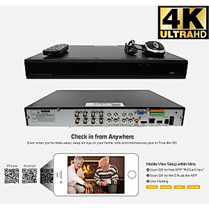 GW Security Cameras System 8CH (3840x2160) HD-TVI 4K CCTV DVR with 8 Weatherproof 8MP 100ft Night Vision UltraHD 4K 2.8-12mm Varifocal Zoom Surveillance Cameras, Email Alert with Snapshot