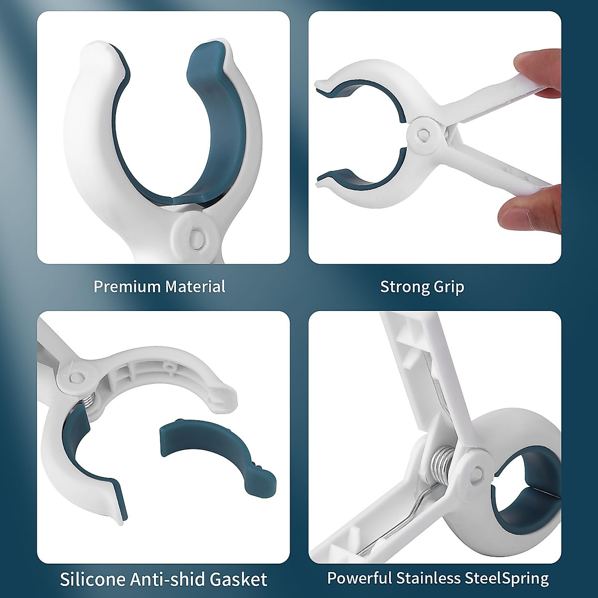 Towel Clips for Beach Chairs,Beach Towel Clips,Towel Clips for Chairs Large Diameter (8 Pack)