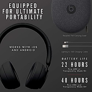 Beats Solo Pro Wireless Noise Cancelling On-Ear Headphones - Black (Renewed)
