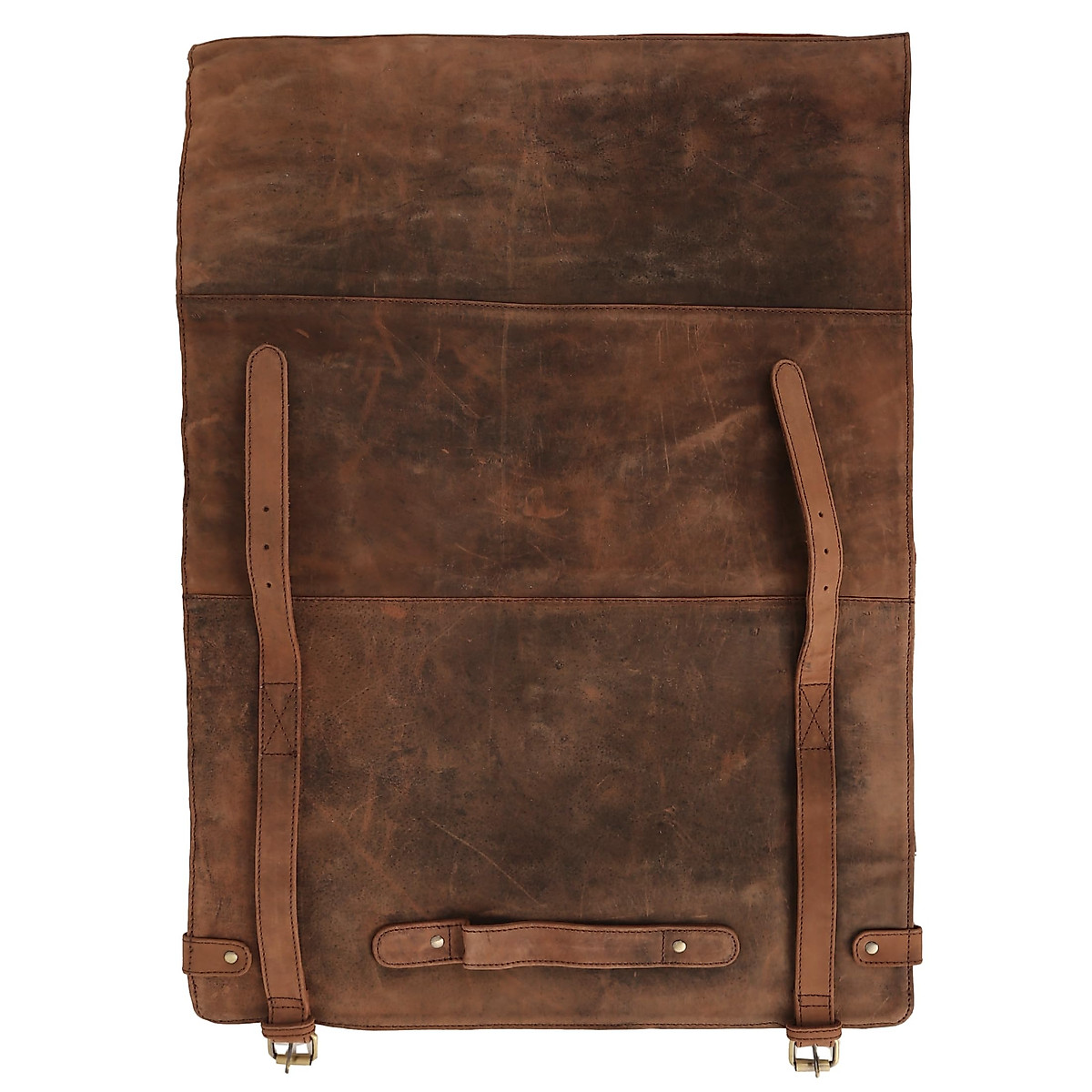 Chef's Knife Roll Case Heavy Duty Holds 12 Knifes Kitchen Storage Cutlery Carrier Zipper For Culinary Tools Easily Carried By Shoulder Straps For Professional Chef's Great Gift (Buff Leather)