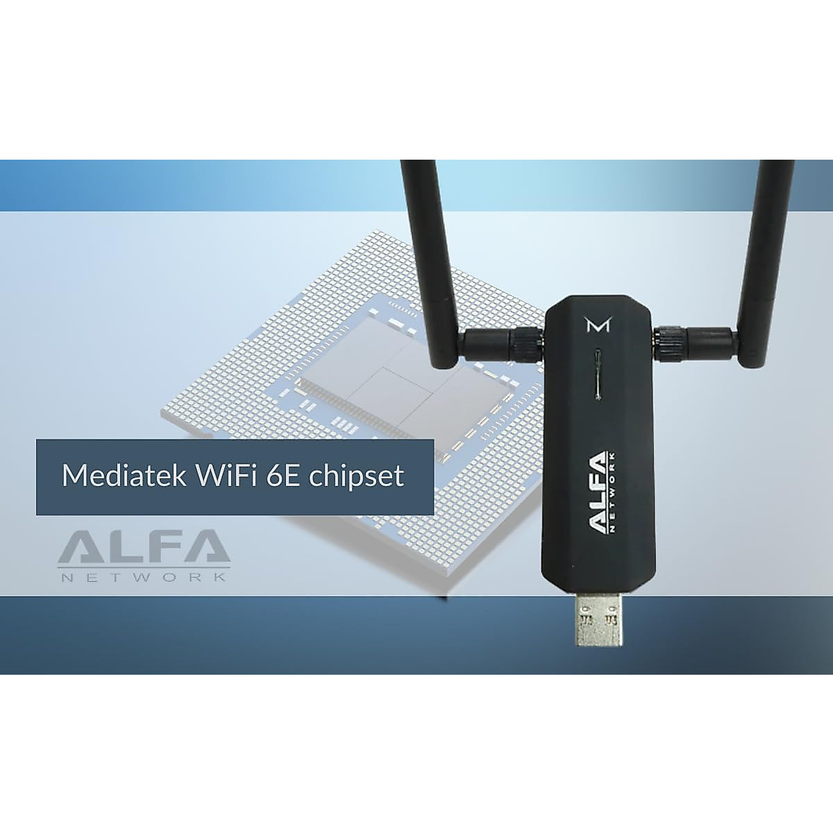 ALFA AWUS036AXM WiFi 6E USB 3.0 USB Adapter, AXE3000 Tri-Band 6Ghz/5.8GHz/2.4GHz, Wireless Gigabit Speed (Up to 3Gbps)