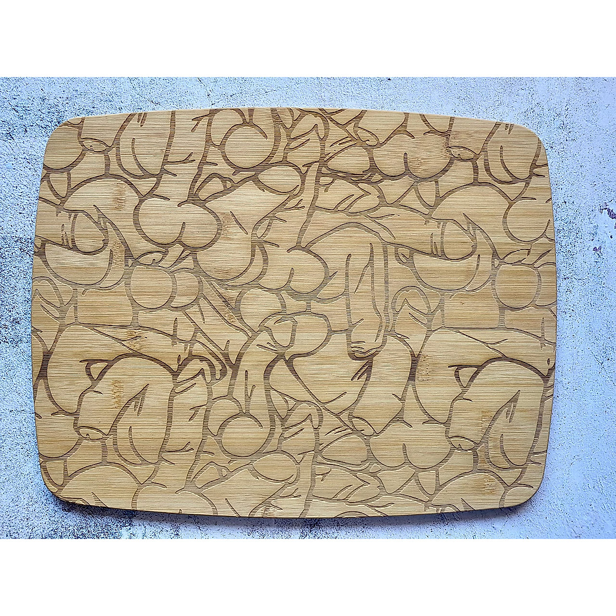 5.5" x 8" Cockcuterie Bamboo Cutting Board, Penis Engraved Cutting Board, Custom Cutting Board, Party Board, Gift Idea
