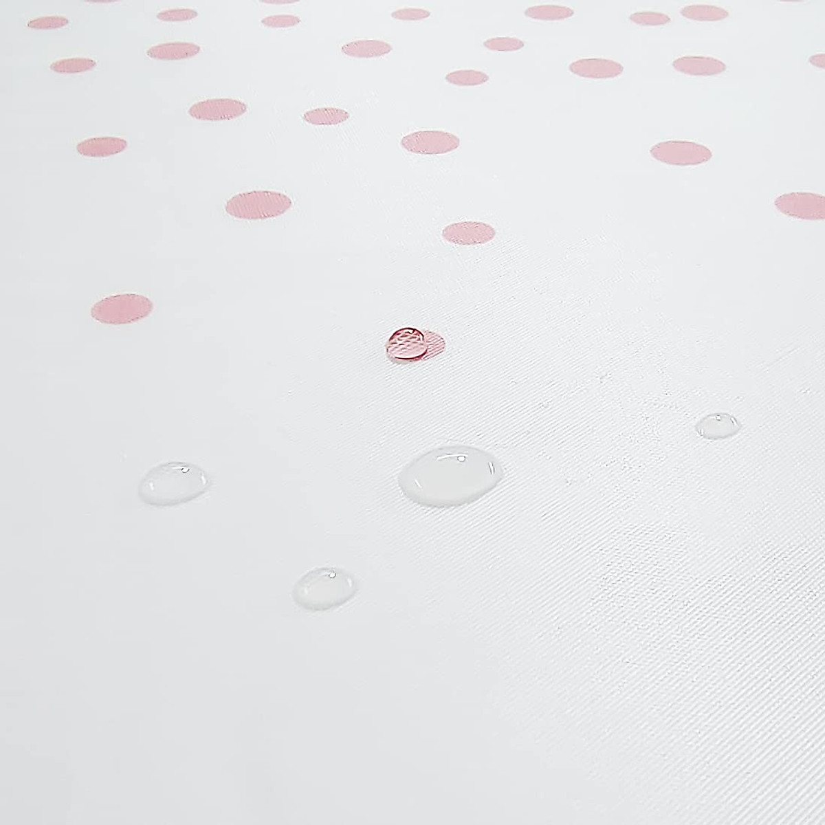 Mulbozy 2 Pcs Rose Pink Dot White Plastic Tablecloth for Rectangle Table, Rose Pink Dot Confetti Party Table Covers for Baby Shower, Wedding, Anniversary, Birthday Party Decoration, 54 × 108 inches