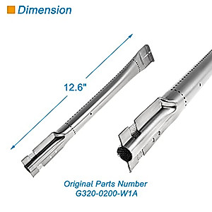BBQration Replacement Kit for Char-Broil Classic 360 3-Burner, G320-0200-W1, G215-0203-W,463742418, Cooking Grate, Burner, Heat Plates Shield Tent, Crossover Tube