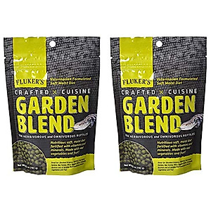 Fluker's 2 Pack of Crafted Cuisine, 6.75 Ounces Each, Garden Blend for Herbivorous and Omnivorous Reptiles