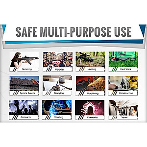 BenchMaster Rifleman EXS Electronic Hearing Protection for Shooting and Construction- Adjustable Folding Low Profile Design - NRR 20 - Ear Muffs