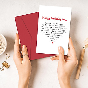 Romantic Birthday Card for Boyfriend Husband, Funny Birthday Cards for Wife Girlfriend, Naughty Love Card for Men Women, Happy Birthday To My One and Only