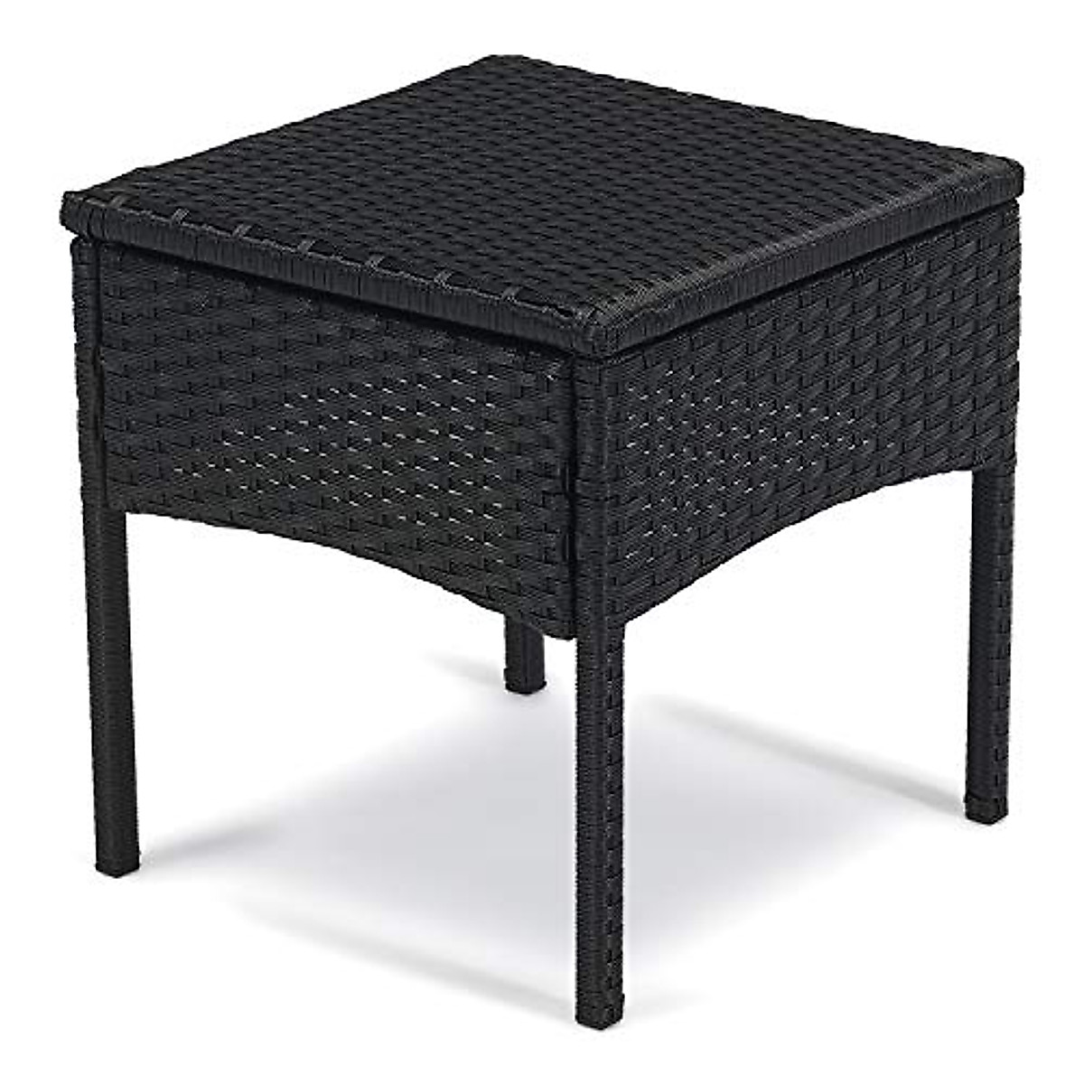 3 Piece Patio Set Balcony Furniture Outdoor Wicker Chair Patio Chairs for Patio, Porch, Backyard, Balcony, Poolside and Garden with Coffe Table and Cushions Gray