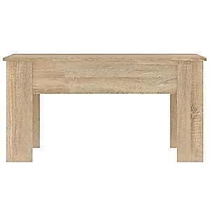 QJBSAVVA Coffee Table Sonoma Oak 39.8"x19.3"x20.5" Engineered Wood,Nightstand Industrial Tables Side Tables Sofa Table Suitable for Meeting Rooms, Reception Rooms, Offices