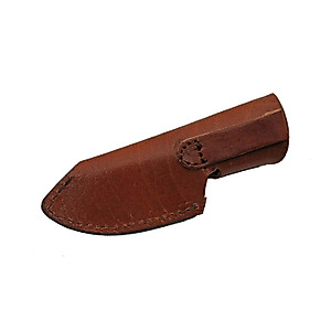 Szco Supplies 7" Full-Tang Bone/Horn Handle Hunting Skinning Knife with Sheath,white/black