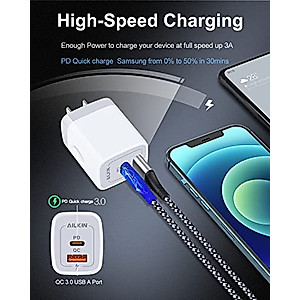 New iPhone Charger Block, USB C Wall Charger, 20W PD Type C Brick Fast Charge for iPhone 11 12 13 14 Pro Max SE 10 X XS 8 Plus, Plug USB Power Supply Adapter USBC Charging Cube High-Speed USB-C Box