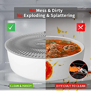 WISHSOM Multi-use Microwave Mat, Trivets for Hot Dishes, Food Grade Silicone Hot Pads for Kitchen, BPA Free, 2PCS, 12+10 Inch, Hot Pads for Kitchen Pot Holders Placement, Heat Resistance,Gray