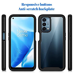 seacosmo Magnetic Case for Oneplus N200, Screen Protector and Camera Lens Protector, [Military Grade][Full Body Protection], for Oneplus N200 Case, Black
