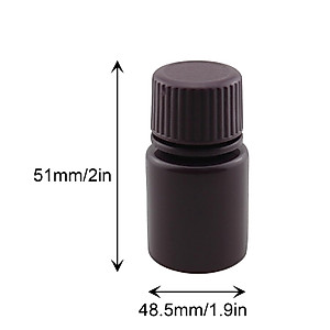 JCBIZ 12PCS 15ml Reagent Bottle Liquid Storage Container Plastic Lab Bottles Sample Bottles