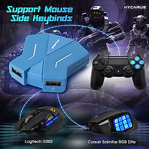 HYCARUS [2022 New Model] Keyboard and Mouse Adapter for Nintendo Switch/Xbox One/ PS4/ PS3, PS4 Keyboard Adapter & Xbox Keyboard Adapter. Perfect for Games Like FPS, TPS, RTS, etc. (HC-30050)
