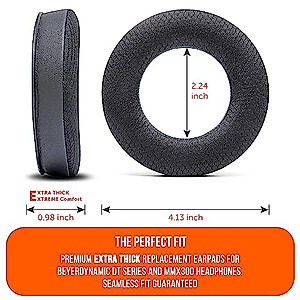 WC Freeze DT770 - Cooling Gel Ear Pads for Beyerdynamic DT770, DT990, DT880, MMX300, DT1770, DT1990 Headphones | Sport Fabric Exterior, Noise Isolation, Enhanced Foam, Cooler for Longer | Black