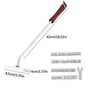 Anbt BBQ Branding Iron with Changeable Letters Perfect for Branding Steaks, Burgers, Chicken, Meat with Your Name Barbecue Steak Names Tool