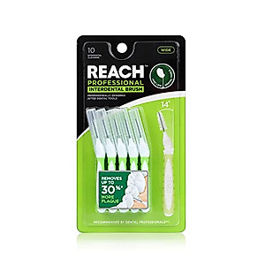 REACH Interdental Brush Wide 1.3mm Floss Bundle | Removes up to 30% More Plaque | Special Designed for Gum Protection, PFAS Free | 10 Brushes (Pack of 6)