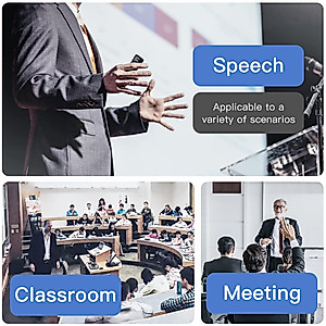 BYEASY Wireless Presenter,RF 2.4GHz Presentation Clicker Remote 100 FT, USB PowerPoint PPT Clicker, Volume Control for Google Slides- Black