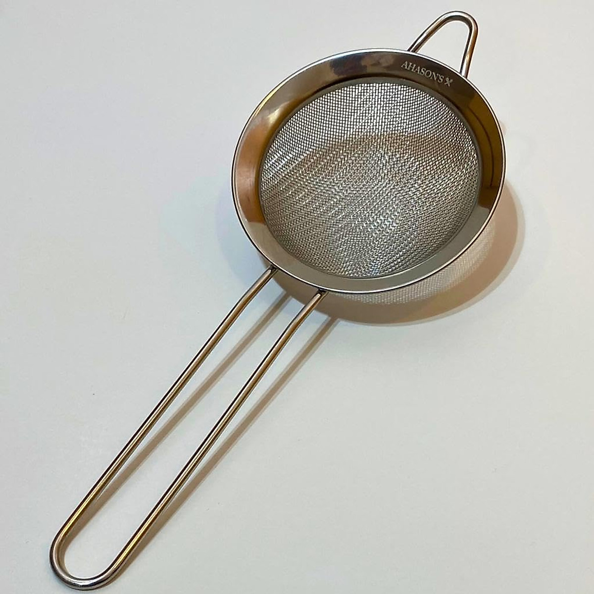 AHASON'S Fine Mesh Sieve Strainer,Premium Stainless Steel 8cm / 3.15 Inch with Durable Metal and Sturdy Handle,Excellent for Sifting Flour Pastas Rice Tea