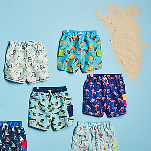 Mud Pie Boys Swim Trunks, Turtle, Large
