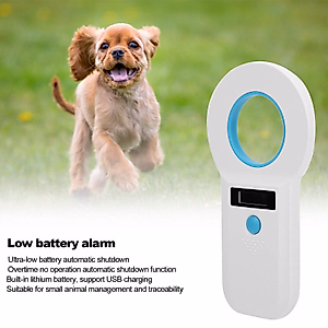 Pet Microchip Reader Scanner, EMID Animal Handheld Reader, Rechargeable Animal Tag Reader for Dog Pet Cat Pig Animal