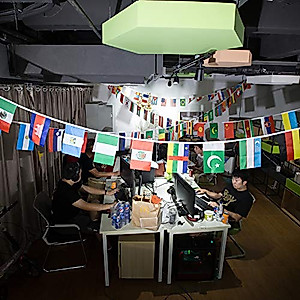 AMAPON 200 Countries Flags,164 Feet World Flags,Decorations International Flags,World Party Decoration,World Cup Olympics Flags,String Flags,Bunting Banner Bar-Sports Clubs-Grand Opening