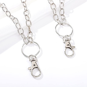 Tgirls Hip Hop Pants Chain Goth Jean Chains Star Punk Pocket Chain for Women Layered Acrylic Keychains Cute Trouser Chain Rock Wallet Chain for Men Waist Body Accessories for Girls (2 Stat-1)