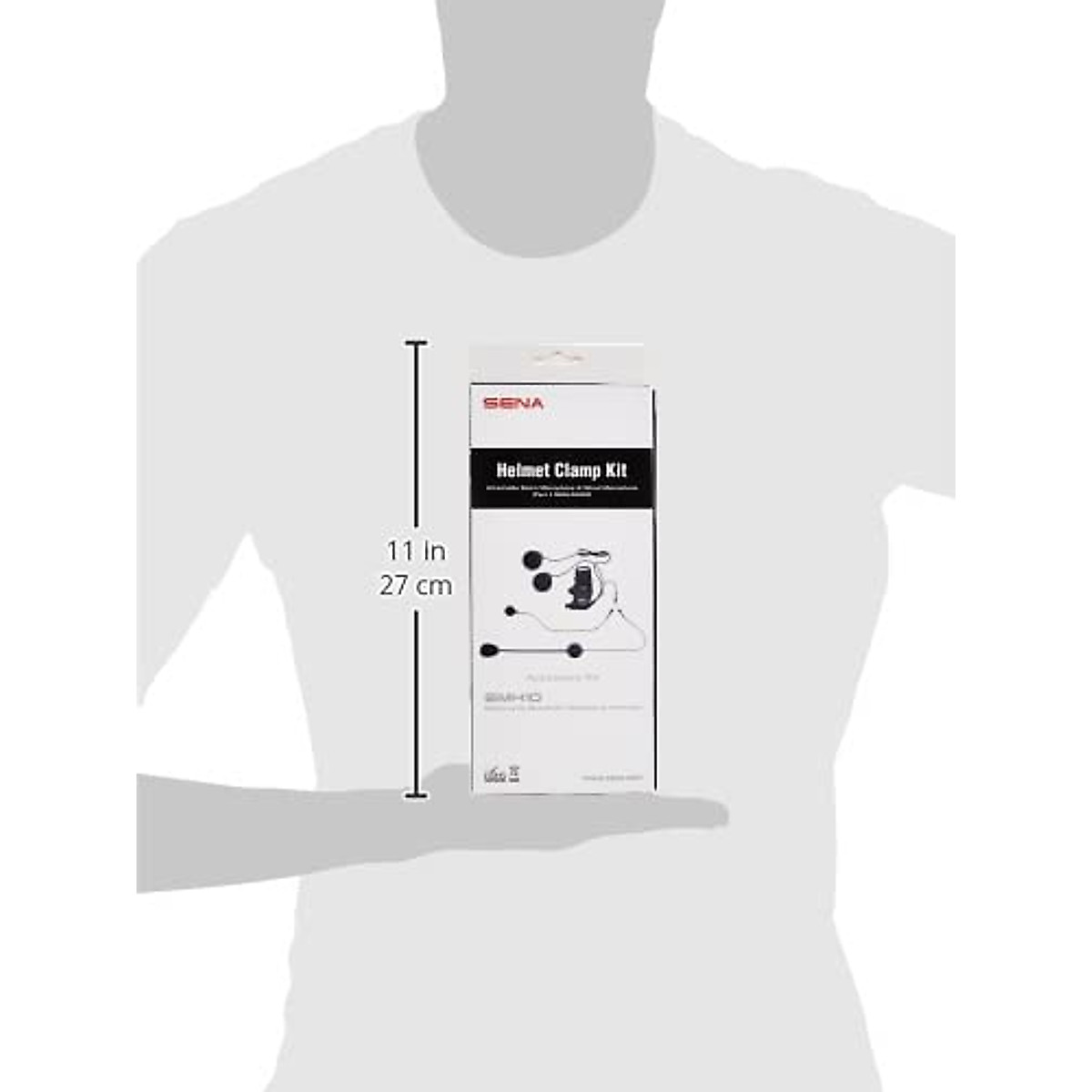 Sena SMH-A0302 Helmet Clamp Kit with Boom and Wired Microphones for SMH10 Bluetooth Headset, Black