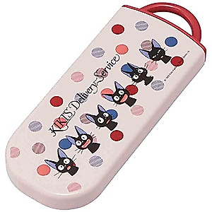 Skater Kiki's Delivery Service Utensil Set - Includes Reusable Fork, Spoon, Chopsticks and Carrying Case - Authentic Japanese Design - Durable, Dishwasher Safe- Jiji