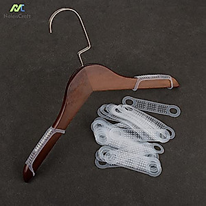 NaienCraft, Pack of 120 Clear Non-Slip Rubber Clothes Hanger Grips Silicone Shoulder Strips Hanger Strip for Wood Plastic Hangers Hanging Accessories