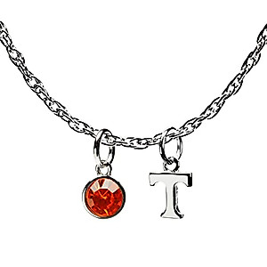 Tennessee Vols Dangle Charm - Stainless Steel | Power T Charm | Tennessee Volunteers Charm | | Tennessee Volunteers Necklace Charm