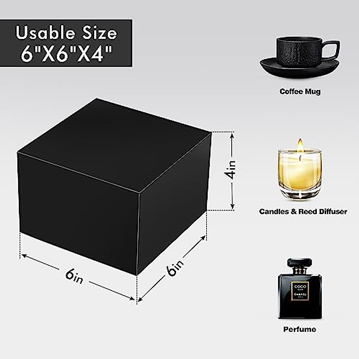 MESHA 50 Pcs Gift Boxes with Lids 6x6x4,Sturdy Bridesmaid Proposal Paper Gift Box for Presents,Recyclable Shipping Gift Boxes Bulk, Party Favor Gift Boxes for Mother's Day,Wedding,Graduation,Birthday